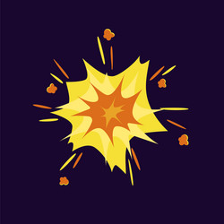 Cloud from explosion and smoke flat Royalty Free Vector