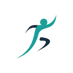 Athlete logo man running icon symbol design Vector Image