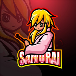 Senpai mascot esport logo design Royalty Free Vector Image