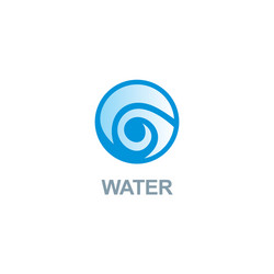 Round abstract wave water logo Royalty Free Vector Image