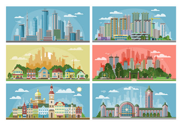 City life Royalty Free Vector Image - VectorStock