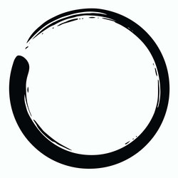 Enso zen japanese circle brush Royalty Free Vector Image