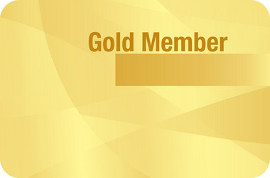 Gold member vip card composed from glitters Vector Image