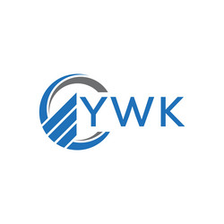 Ywk letter logo design on white background Vector Image