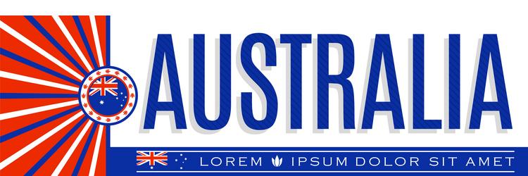 Australia patriotic banner design Royalty Free Vector Image