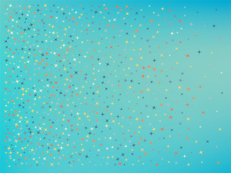 Cyan color background stars confetti Royalty Free Vector