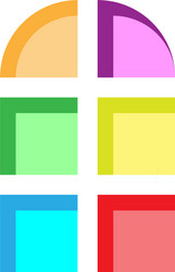 House windows logo icon Royalty Free Vector Image