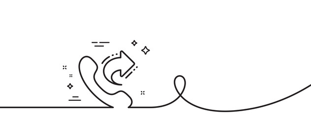 Call Center Service Line Icon Incoming Phone Vector Image