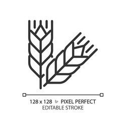 Flour pixel perfect linear icon Royalty Free Vector Image