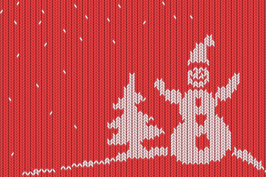 Knitted christmas background Royalty Free Vector Image