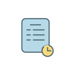 Purchase history icon symbol isolated on white Vector Image