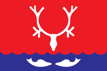 Flag nenets autonomous okrug in russian Royalty Free Vector