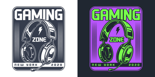 Game zone vintage style flyer Royalty Free Vector Image