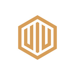 Letter hic logo design hexagon shaped logo Vector Image