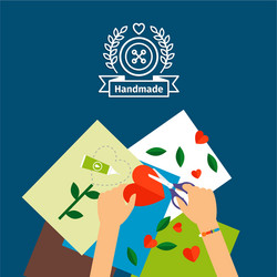 Creative handmade workshop banner Royalty Free Vector Image