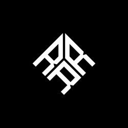 Rrr letter logo design on black background Vector Image