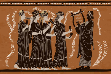 Ancient greek people Royalty Free Vector Image