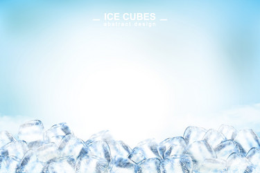 Ice cubes frame chill border icy cold cube and Vector Image