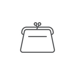 Purse clutch icon symbol isolated on white Vector Image