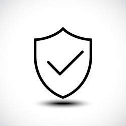 Tick shield security icon Royalty Free Vector Image
