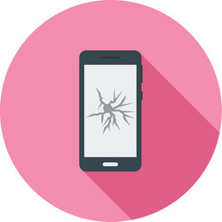 Broken cell phone Royalty Free Vector Image - VectorStock