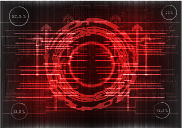 High tech set of lines on a red background Vector Image