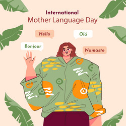 International mother language day isolated Vector Image