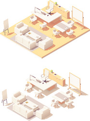 Isometric Office Building Cross Section Vector Images (68)