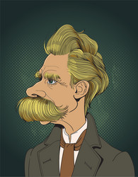 Friedrich nietzsche Royalty Free Vector Image - VectorStock