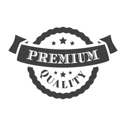 Premium quality label with banner ribbon Vector Image