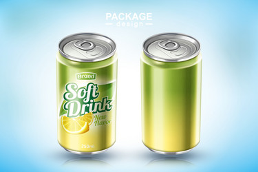 Soft drink metal can design Royalty Free Vector Image