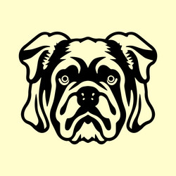 Bulldog logo design icon symbol Royalty Free Vector Image