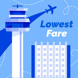 Hand drawn airline company post Royalty Free Vector Image