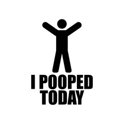 Would poop here again design on white background Vector Image