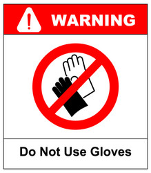 Wear gloves - safety sign warning sign Royalty Free Vector