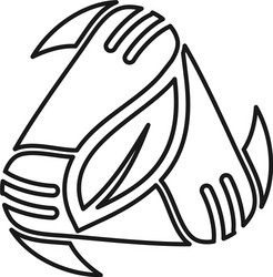 Triangle hand commitment teamwork together Vector Image