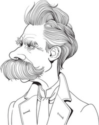 Friedrich nietzsche Royalty Free Vector Image - VectorStock