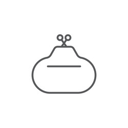 Purse clutch icon symbol isolated on white Vector Image