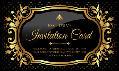 Exclusive invitation card Royalty Free Vector Image