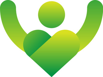 Human logo company template design Royalty Free Vector Image