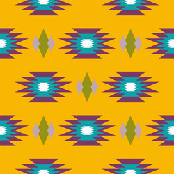 Aztecs seamless pattern on hot color Royalty Free Vector