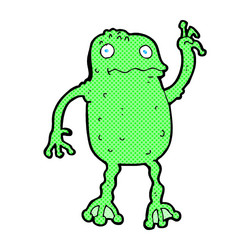 Cartoon frog flashcard for children Royalty Free Vector