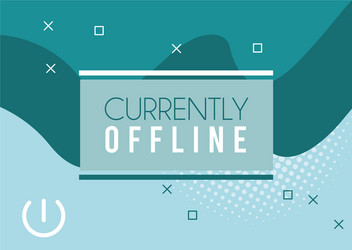 Green streams offline template Royalty Free Vector Image