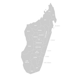 Madagascar political map of administrative Vector Image