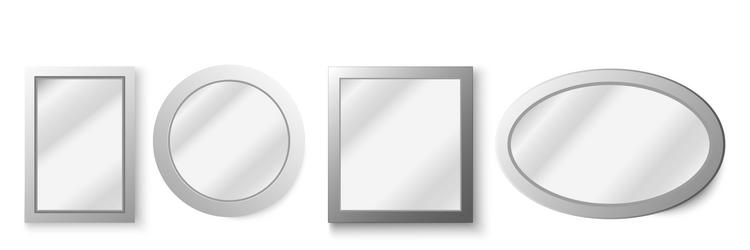 Realistic mirror set mirrors Royalty Free Vector Image