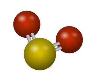 So sulfur monoxide molecule Royalty Free Vector Image
