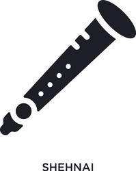Shehnai outline icon isolated line from religion Vector Image