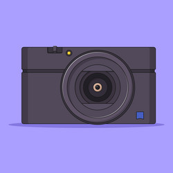 Camera top view icon cartoon on blue background Vector Image