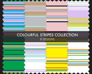 Colourful stripe seamless pattern collection Vector Image