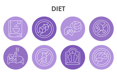 Modern diet infographic design template with icons